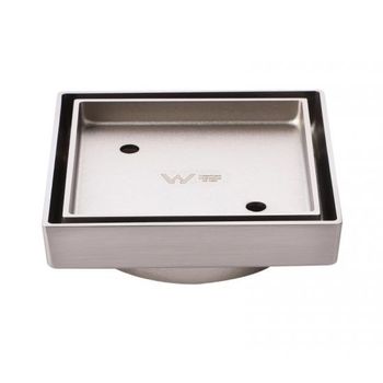 115*115*35mm Brushed Nickel Smart Tile Insert Floor Waste Shower Grate ...