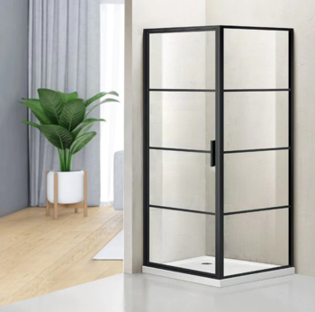 Framed Pivot Door Shower Screen with 900mm Return Panel | Bespoke Craft ...